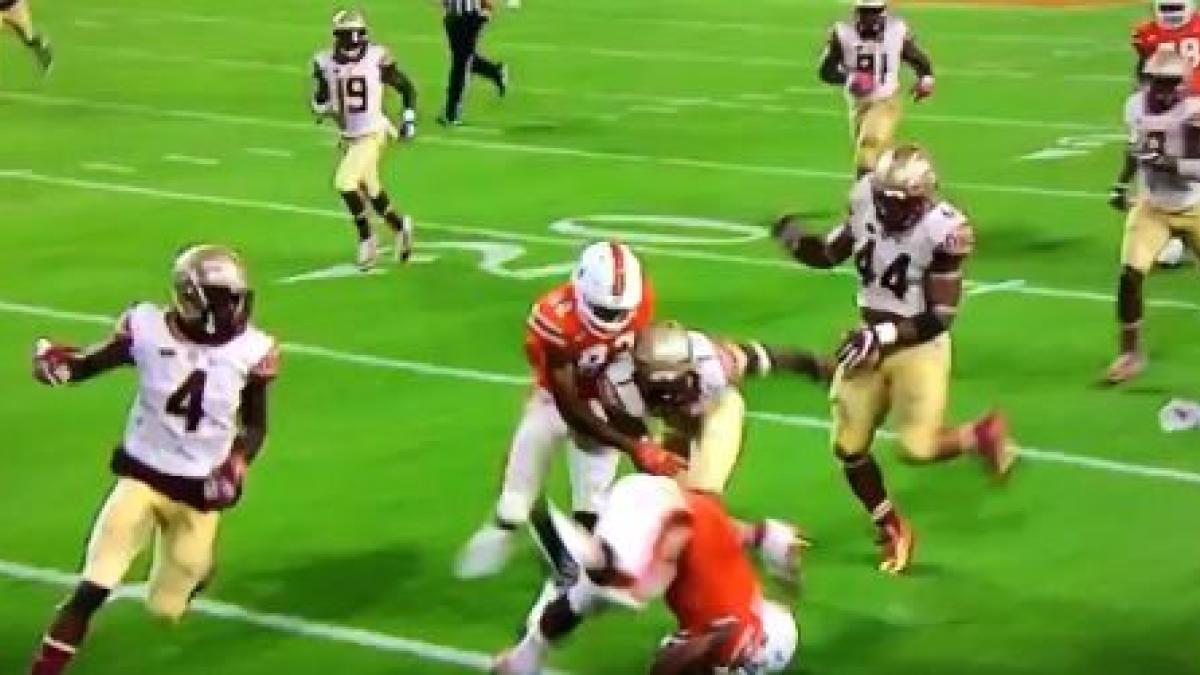 This touchdown run didn't count for Miami, but man was it awesome ...