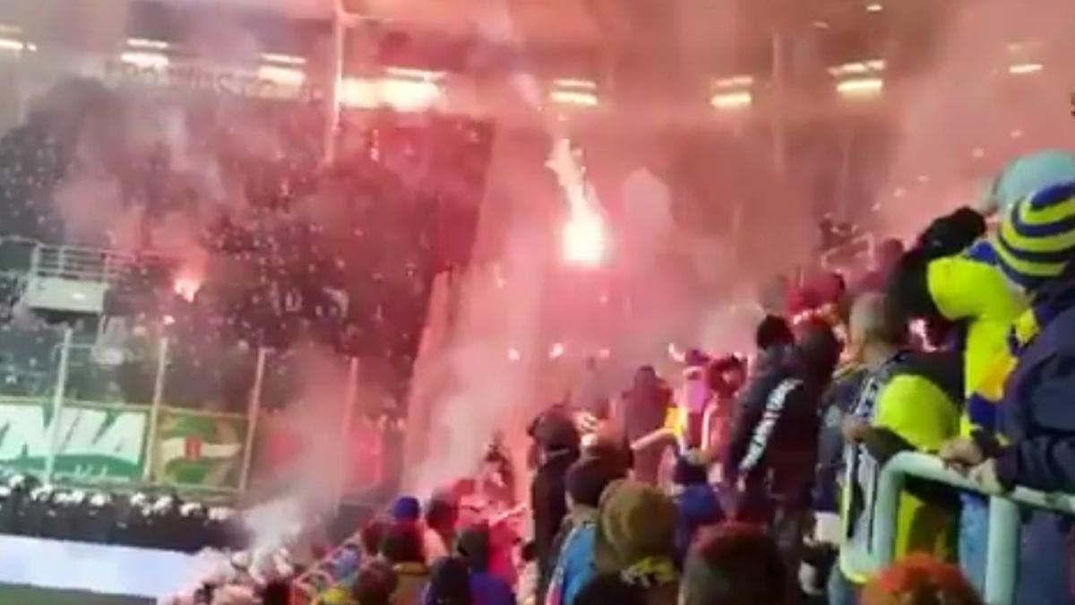 WATCH: Scary scenes as soccer fans in Poland launch flares at each ...