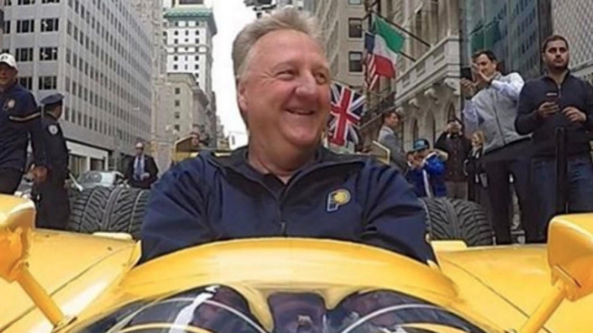 WATCH: Larry Bird rolls up to NBA office in a tricked out, Pacers ...
