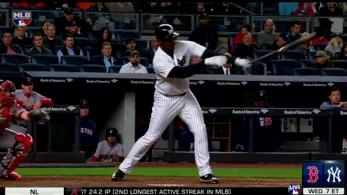 WATCH: Yankees slugger Chris Carter only needs one hand to hit home ...