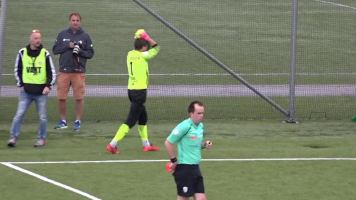 Goalkeeper feels immediate remorse after breaking opponent's leg on bad ...