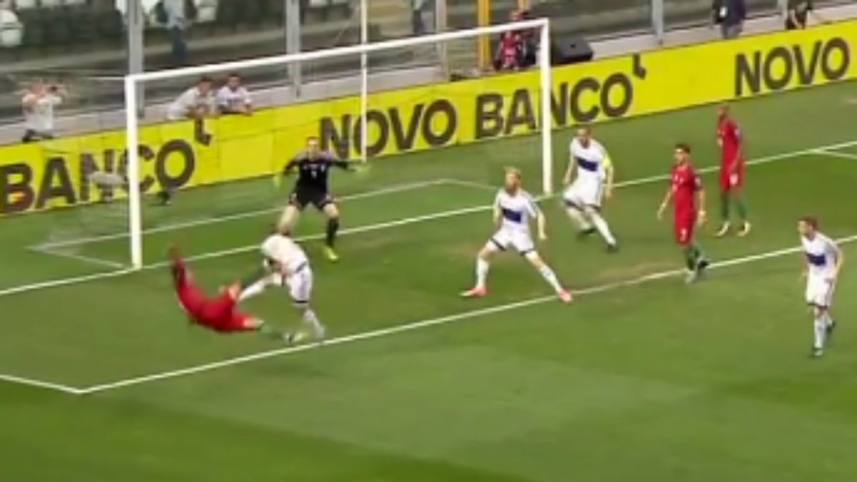 Watch Cristiano Ronaldo Scores Incredibly Acrobatic Goal For Portugal