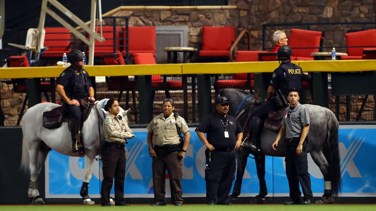 The D-Backs had police on horseback guard the Chase Field pool after ...