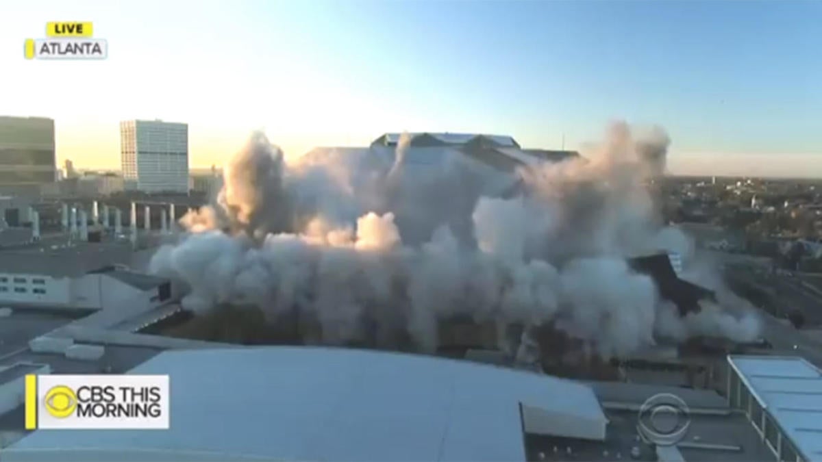 WATCH: Atlanta's Georgia Dome implodes in seconds after 25 years of ...