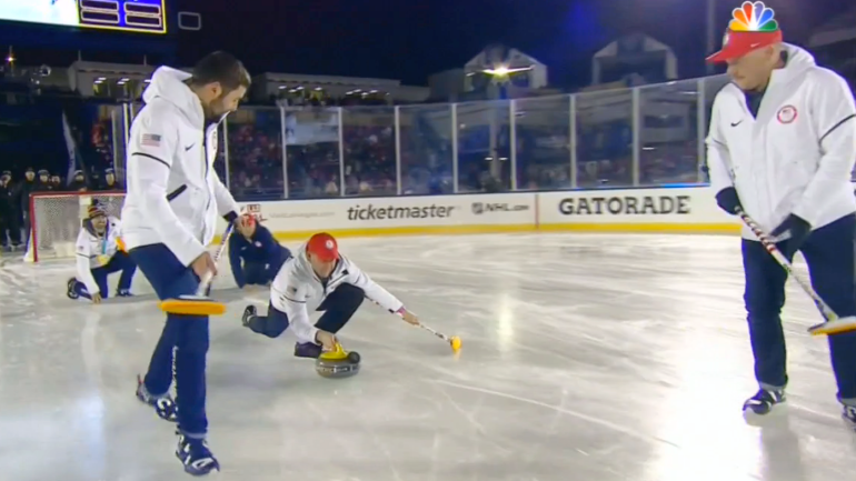 WATCH: USA curling Olympians deliver perfect puck 'drop' before NHL ...
