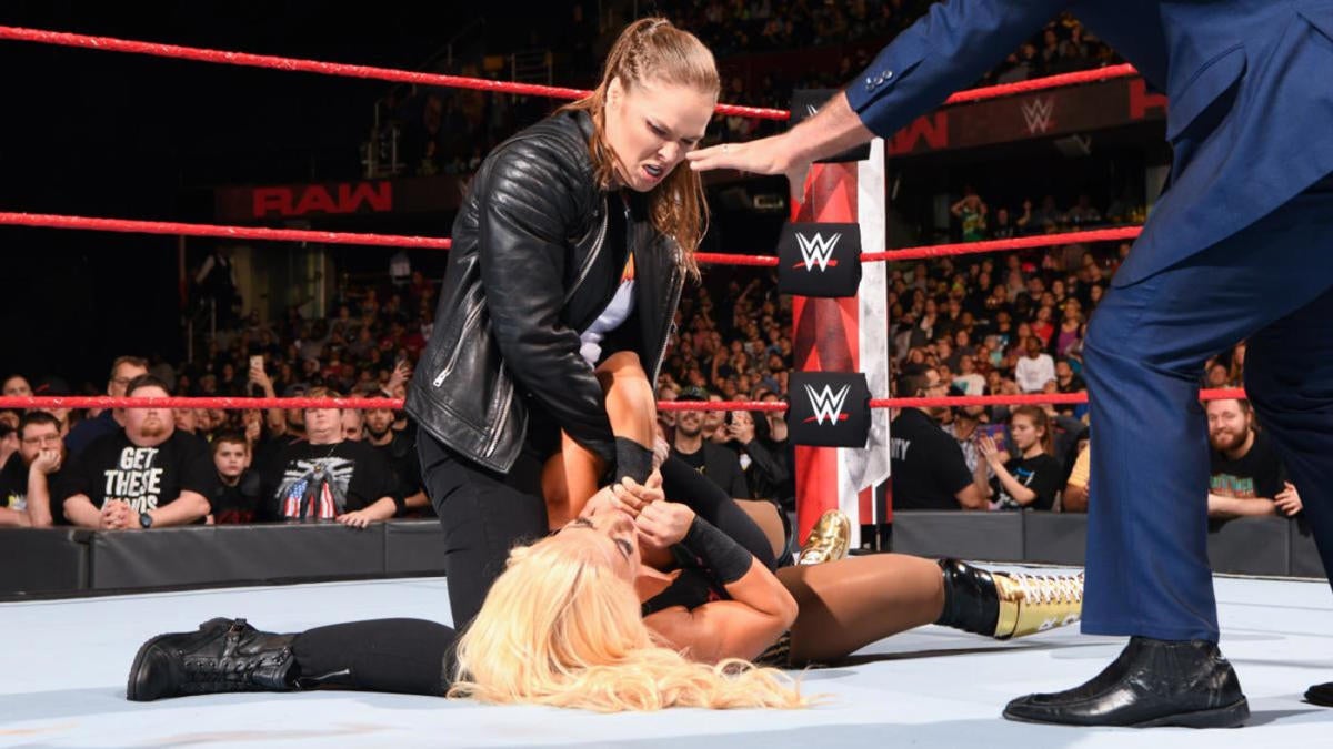 WWE Raw results, recap: Ronda Rousey gets physical, Brock Lesnar ...