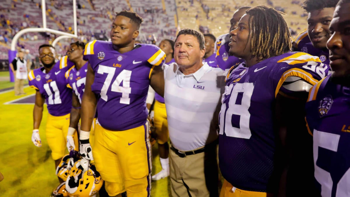 College football rankings: LSU leads after four weeks in top 10 based ...