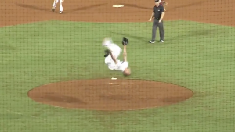 Minnesota Twins minor league pitcher Dusten Knight backflips after ...