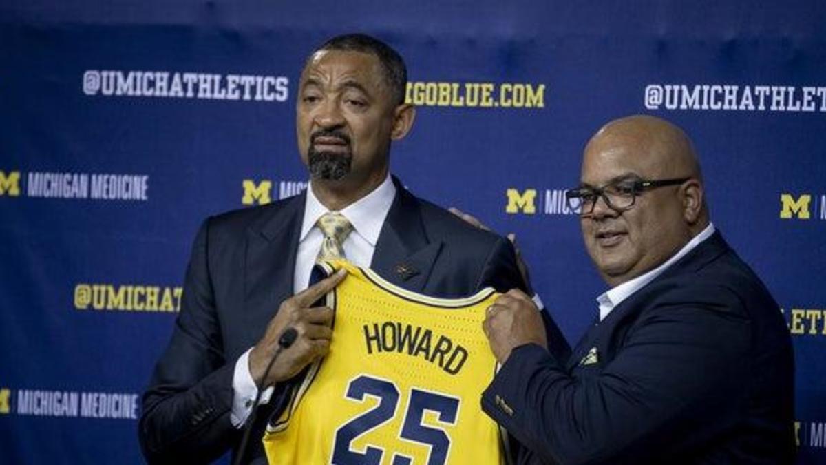 Michigan coach Juwan Howard cries 'tears of joy' at his introductory ...