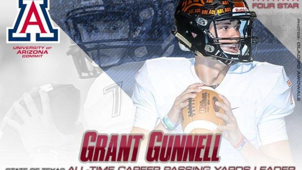 Arizona pledge Grant Gunnell becomes all-time leading passer in Texas ...