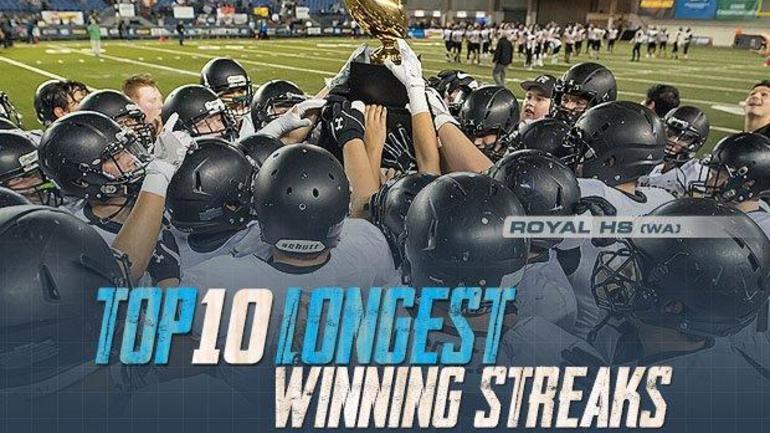 Longest current high school football win streaks - CBSSports.com