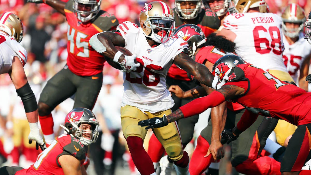 49ers running back Tevin Coleman suffers high-ankle sprain, Matt Breida ...