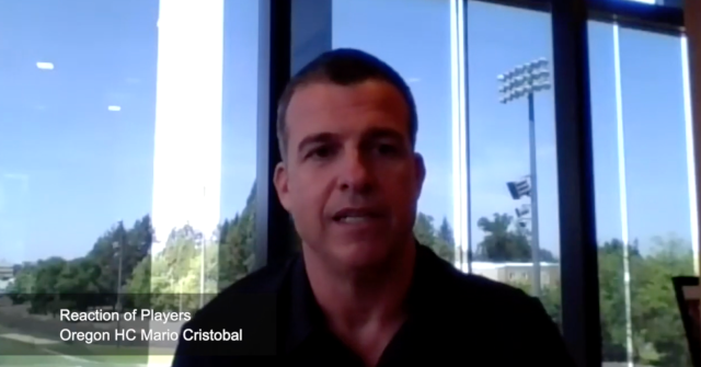 Oregon HC Mario Cristobal describes how the Ducks' culture passes the ...