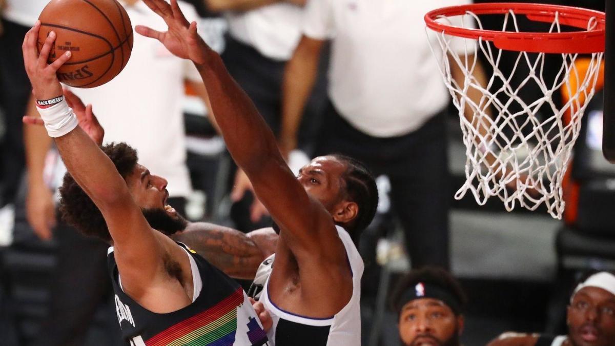 WATCH: Kawhi Leonard's middle-finger block on Jamal Murray seals ...