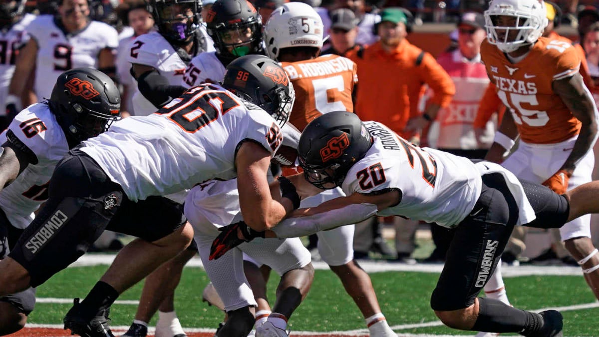 Texas vs. Oklahoma State score, takeaways: No. 12 Cowboys ride defense ...
