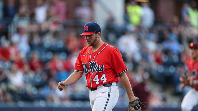 Dylan DeLucia of the Ole Miss Rebels addresses the media ahead of first ...