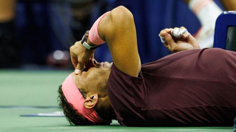 US Open 2022: Rafael Nadal bloodies nose with his own racket, recovers ...