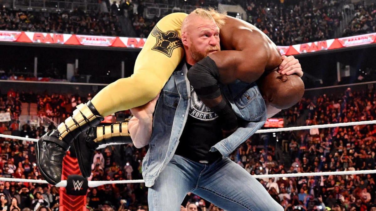 WWE Raw results, recap, grades: Lesnar and Lashley brawl again, Reigns ...