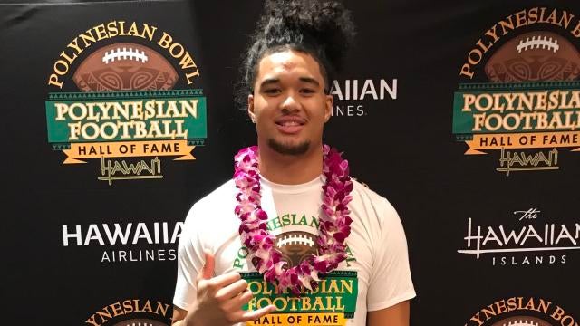 Matayo Uiagalelei discusses Oregon at the Polynesian Bowl