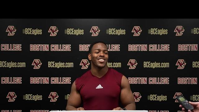 Boston College running back Alex Broome discusses start of spring practice