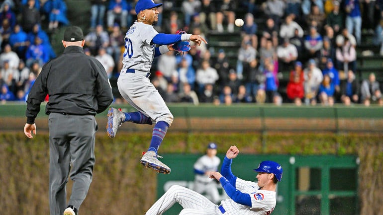 WATCH: Dodgers' Mookie Betts turns double play in first career chance ...
