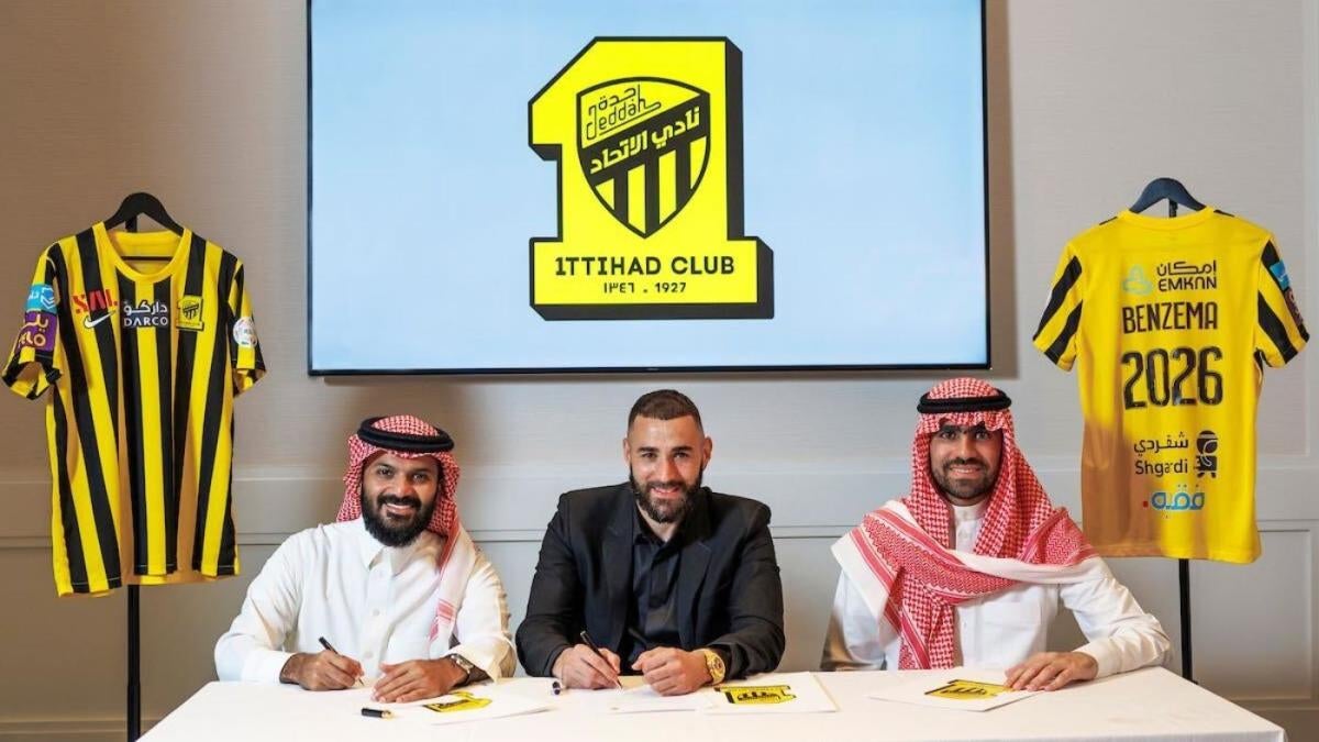 Karim Benzema officially unveiled by Saudi club Al-Ittihad after ...