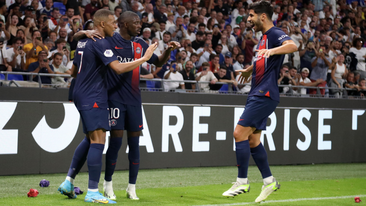 Kylian Mbappe scores two in Lyon rout as new-look PSG show they're a force to be reckoned with ...