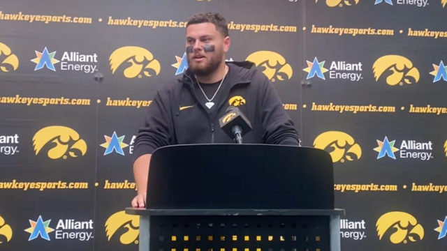 Iowa quarterback Deacon Hill on his first collegiate start