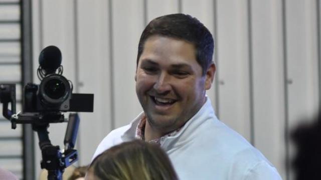 Coach Jeff Lebby arrives at Mississippi State