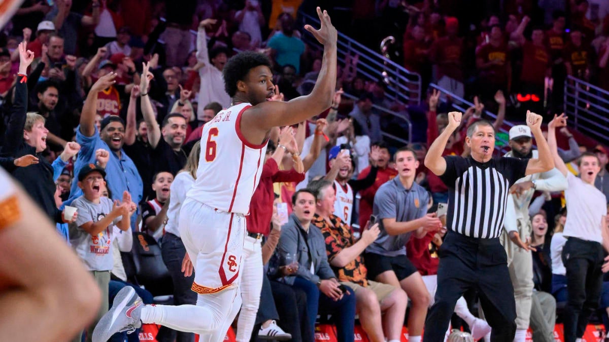 Bronny James' USC debut: Son of LeBron James plays in first game as ...