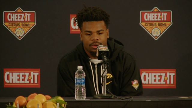 Iowa linebacker Jay Higgins on his decision to return to Iowa in 2024