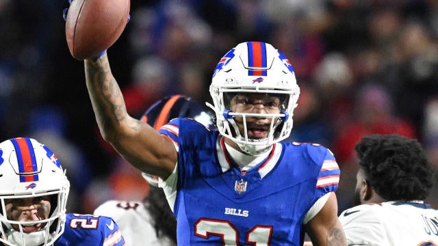NFL on CBS: Rasul Douglas makes diving INT for Bills, returns it for ...