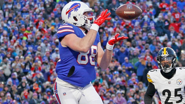 AFC Wild Card on CBS: Bills' Josh Allen throws 9-yard TD pass to Dawson ...