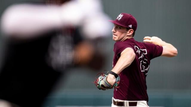Mississippi State preseason press conference with pitcher Nate Dohm