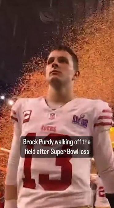 Brock Purdy Walking Off The Field After Super Bowl Loss - CBSSports.com