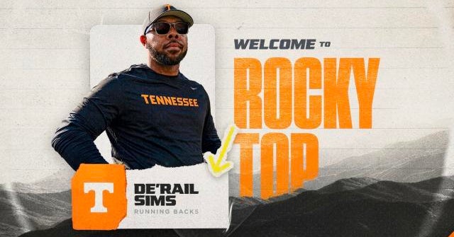 No Huddle: Vols running backs coach De'Rail Sims introduced on Rocky ...
