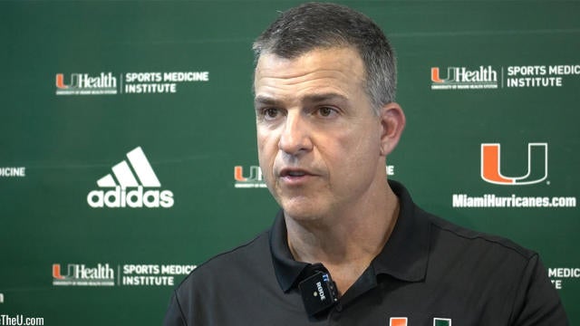 Miami's Mario Cristobal previews spring game at Cobb Stadium