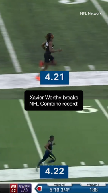 Xavier Worthy Breaks John Ross's NFL Combine Record For the 40-Yard ...