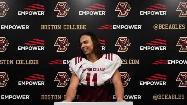Boston College wide receiver Lewis Bond on receiver room