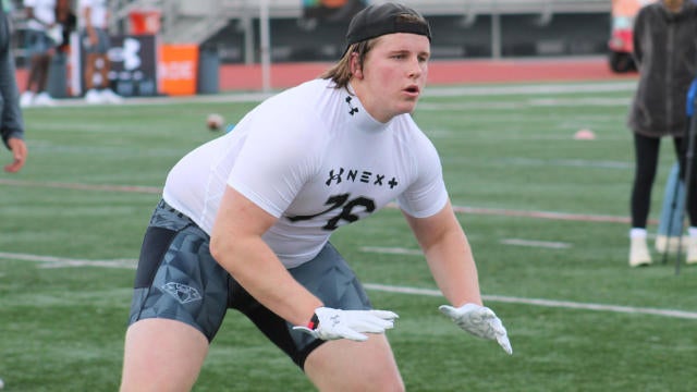 2025 OL Prospect Drew Nichols at the Under Armour Camp 2024