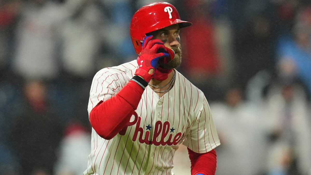 WATCH: Phillies' Bryce Harper hits grand slam for second three-homer ...