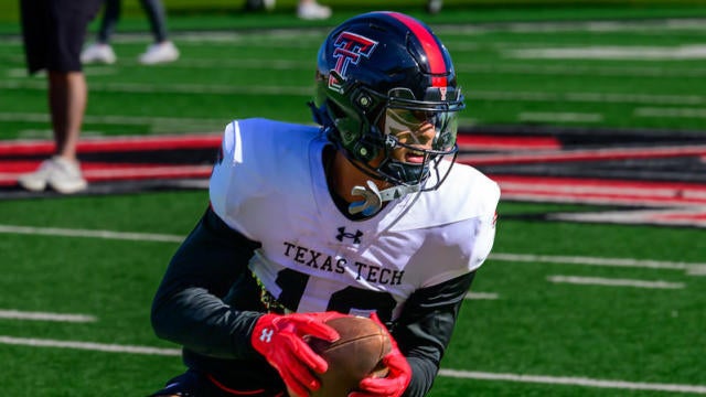 Texas Tech players in action during spring ball