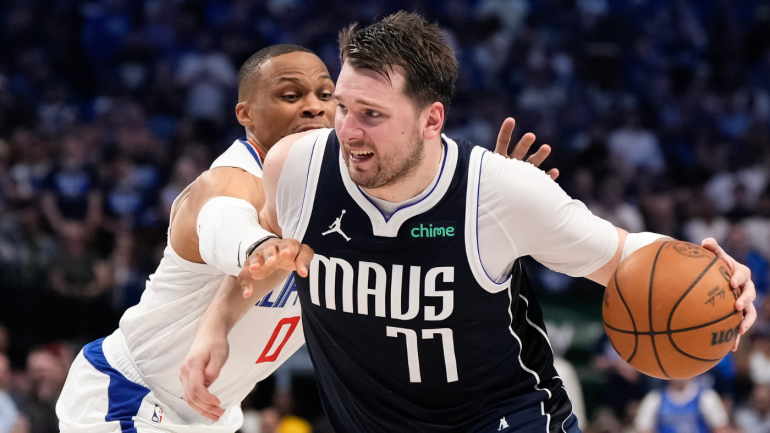 Mavericks-Clippers: Russell Westbrook, PJ Washington ejected from Game 3 after hard foul on Luka ...