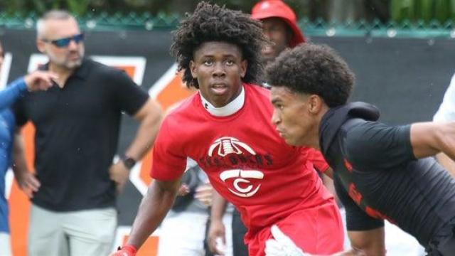 2025 DB Bryce Fitzgerald at Miami 7-on-7 Camp