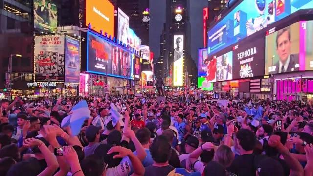Messi's Times Square Birthday Party