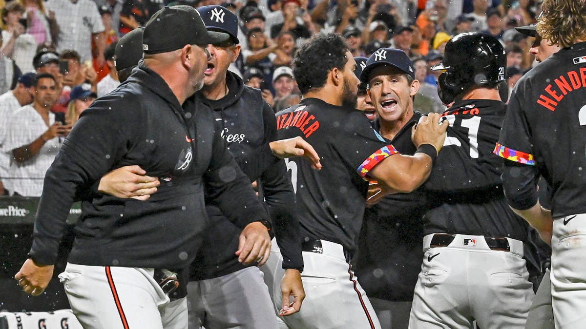 Yankees, Orioles benches clear after Heston Kjerstad struck in head by ...