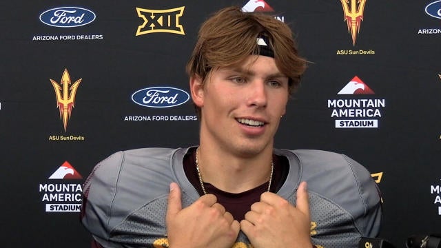 Sam Leavitt reacts to being named ASU's starting quarterback