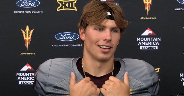 Sam Leavitt reacts to being named ASU's starting quarterback - 247Sports