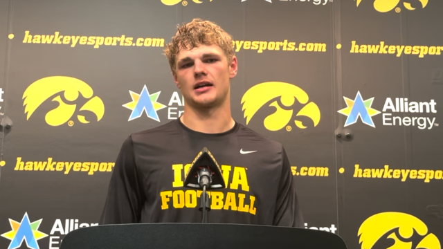 Iowa WR Reece Vander Zee on his two-touchdown performance in his ...