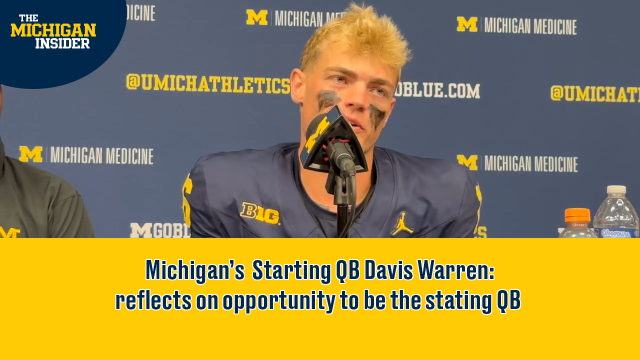 Michigan's QB Davis Warren reflects on "opportunity" to be the starting QB